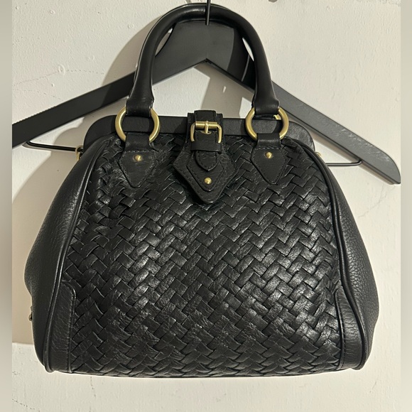 Cole Haan | Bags | Rare Cole Haan Black Woven Leather Handbag | Poshmark